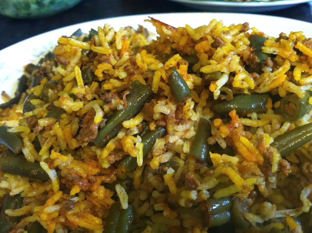 How to Make Iranian Lubia Polo (Green Bean Rice) Asian Cooking Recipe ...