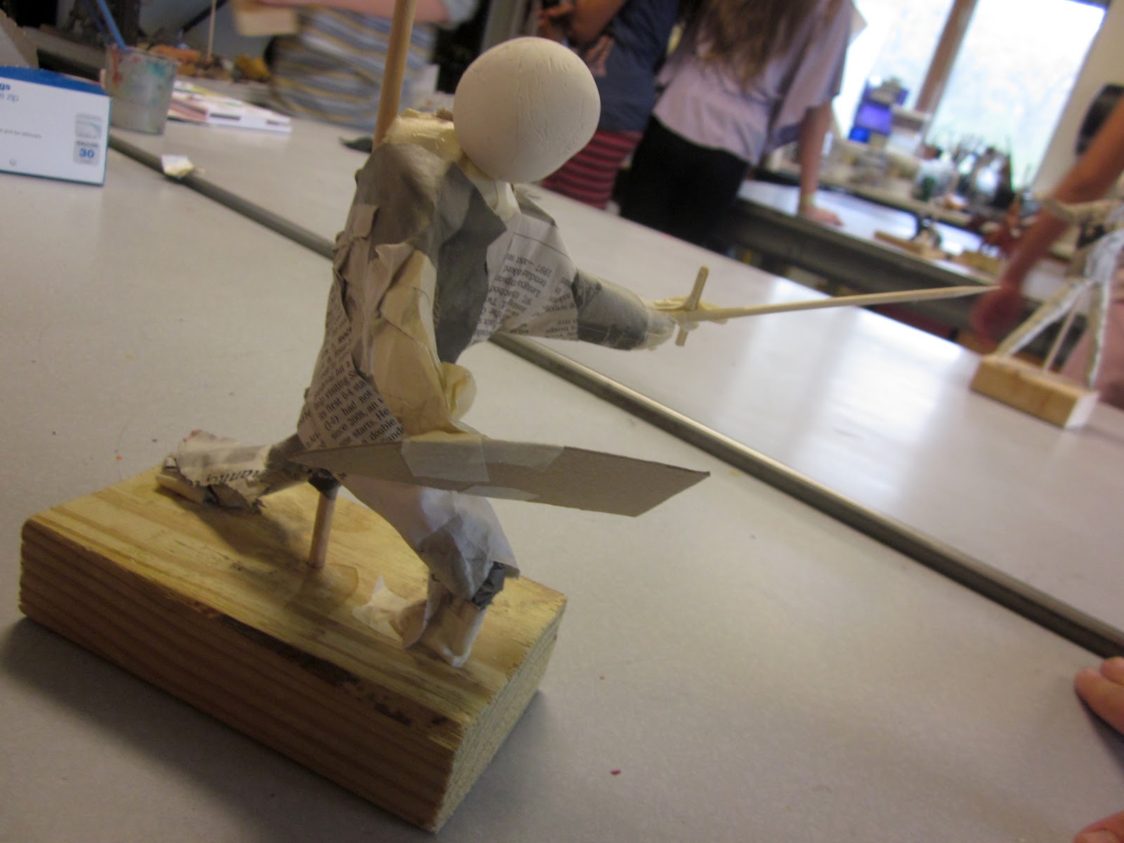 Art is Basic-- Art Teacher Blog: Paper Mache Knight Sculptures-- 5th ...