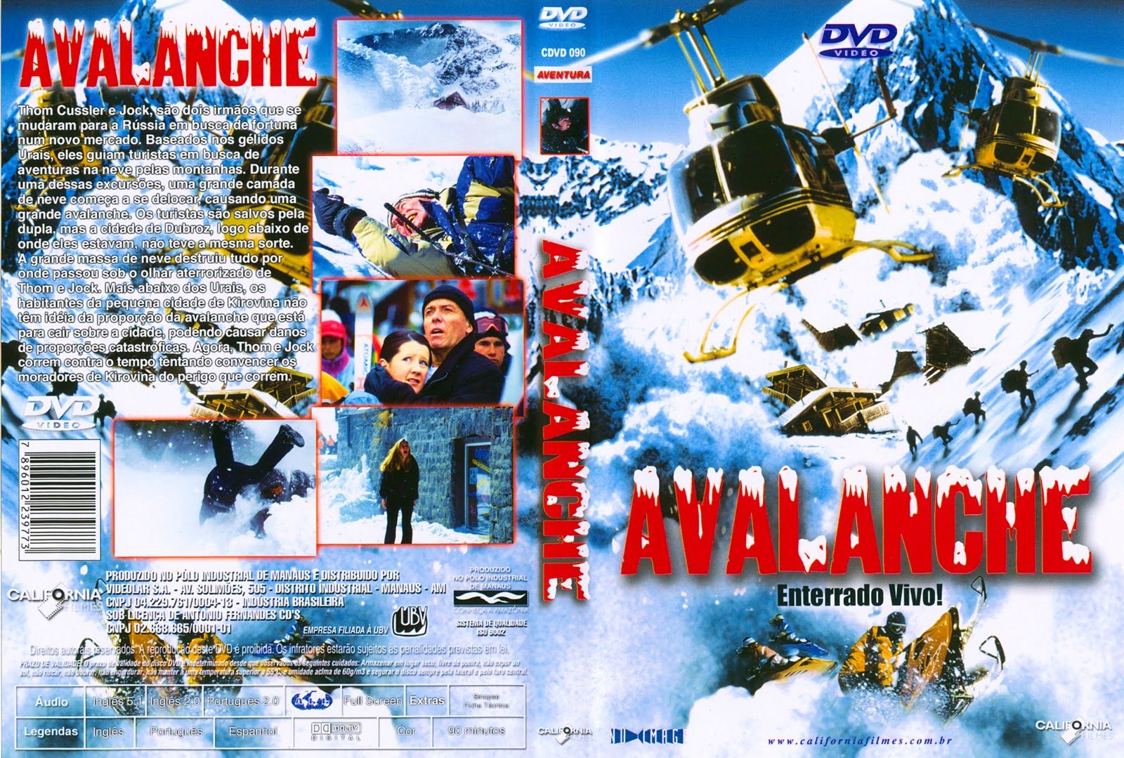 Capas Filmes Ação: Avalanche