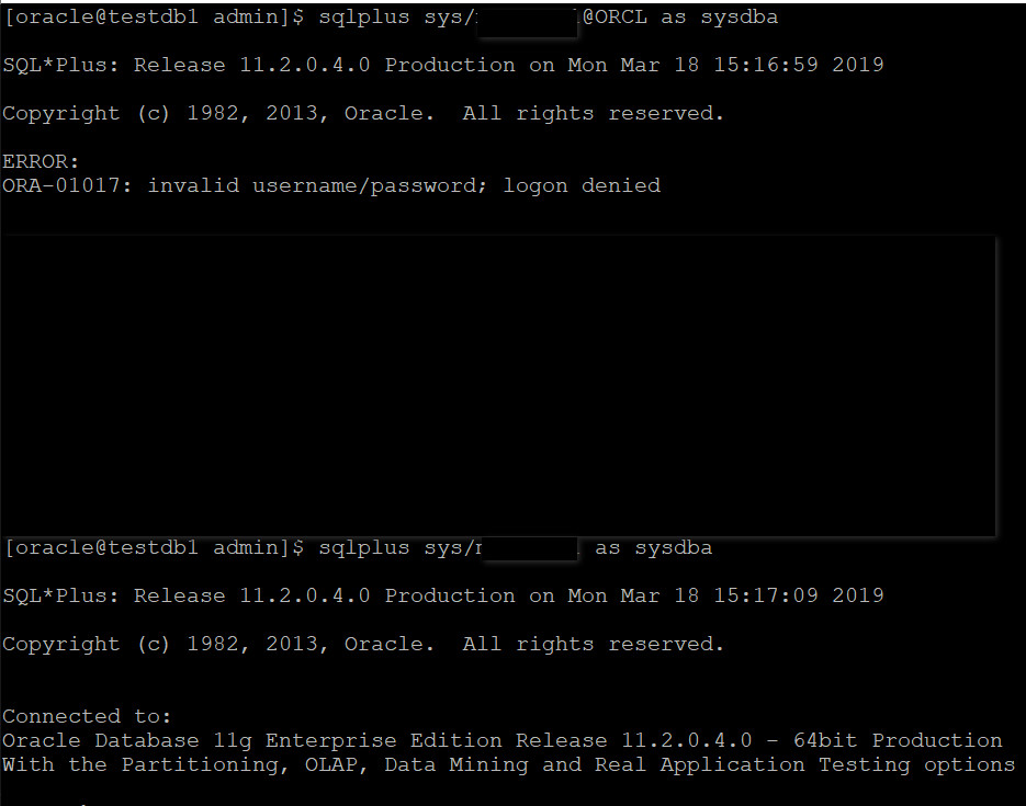 Tetsoukyl的blog Oracle Database Ora 01017 Invalid Username Password Logon Denied