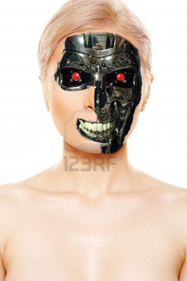 terminator over woman face hd wallpaper| Photoshop Skills