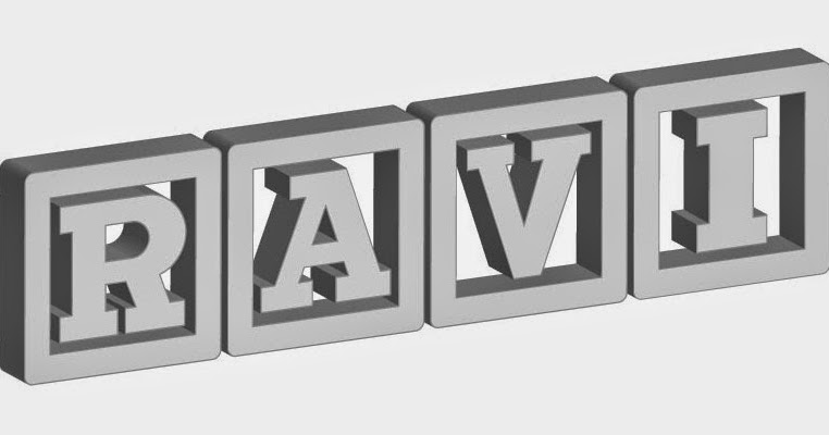3D Name Logos: Ravi 3D Logo