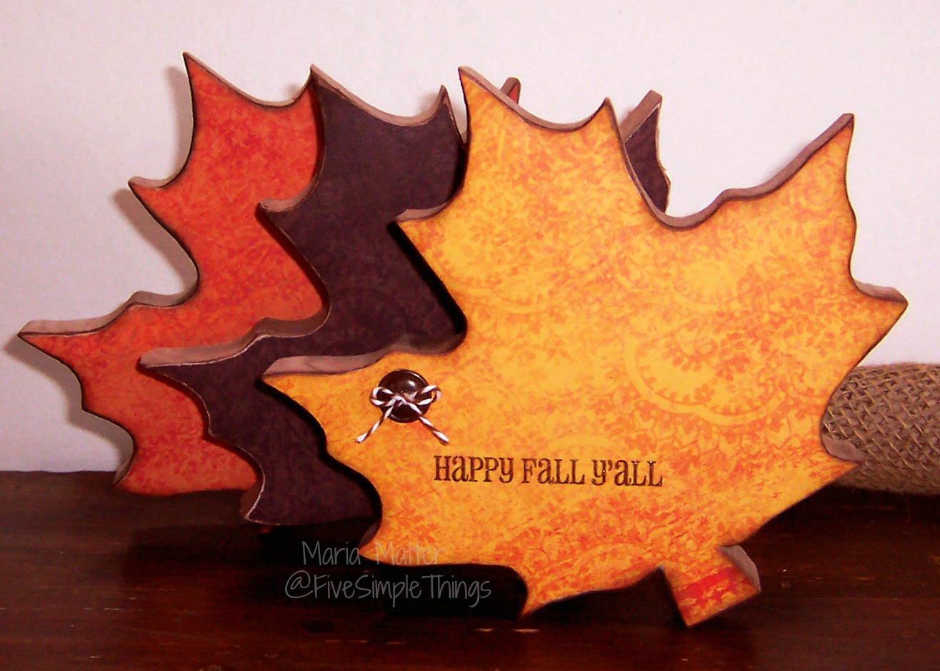 Five Simple Things: Wooden Leaves - Fall Decor