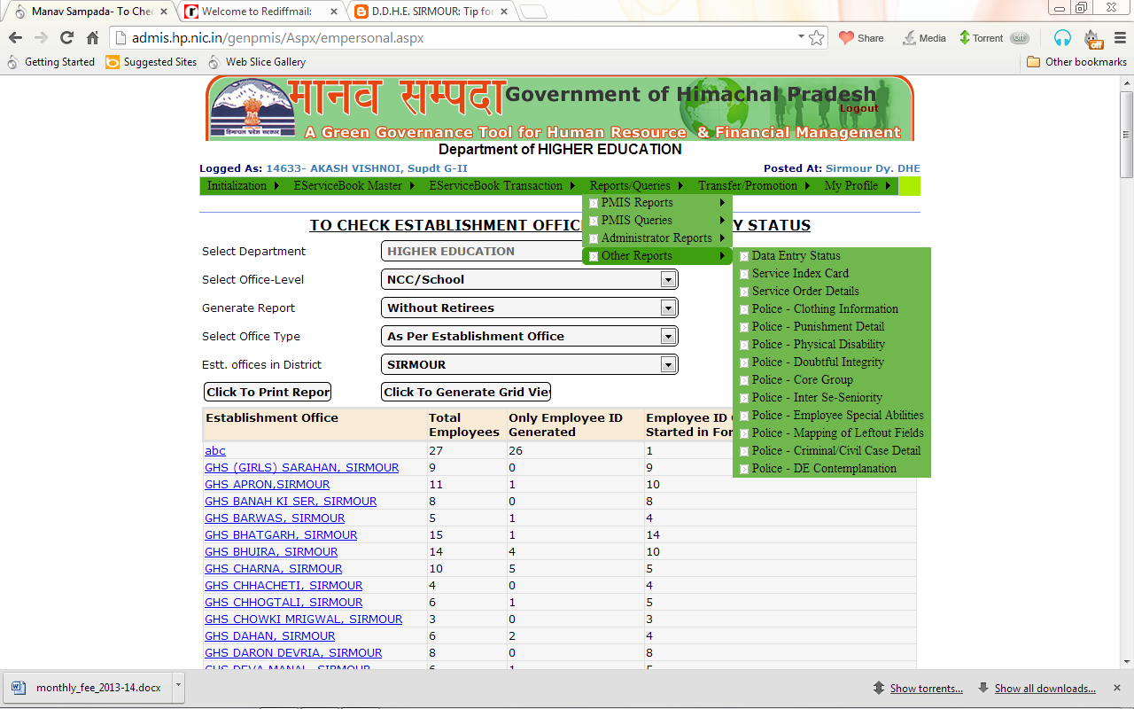 D.D.H.E. SIRMOUR: Training & Seminar