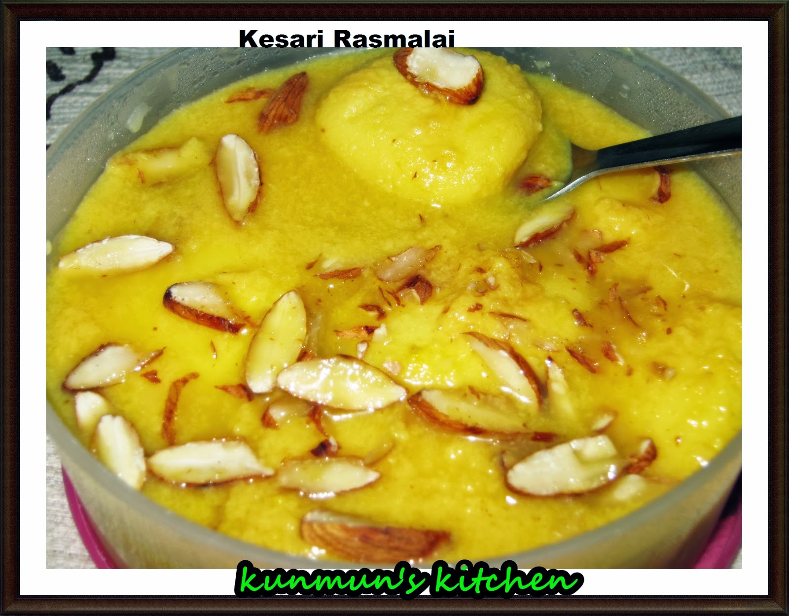 Kunmun's Delicious Kitchen: DELICIOUS KESARI RASMALAI