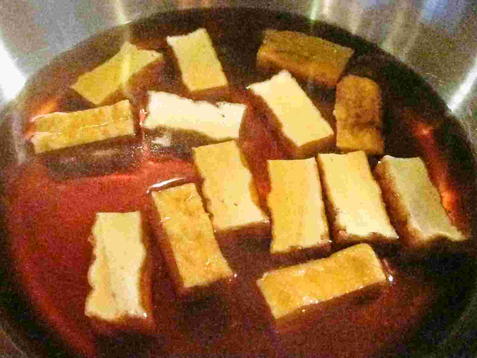 Recipes for Tom: Mizuna to atsuage no nibitashi / mizuna and deep-fried ...