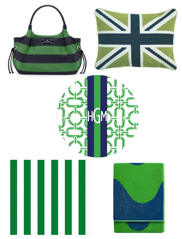 Claire Bock: Color Story Monday: Kelly Green and Navy Blue