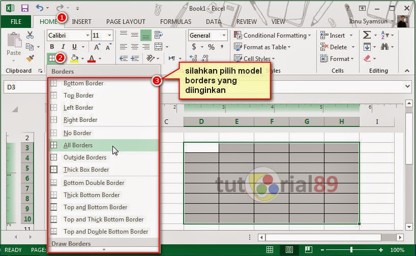 CINTA: Cara membuat tabel di Microsoft excel CINTA: Cara membuat tabel di Microsoft excel