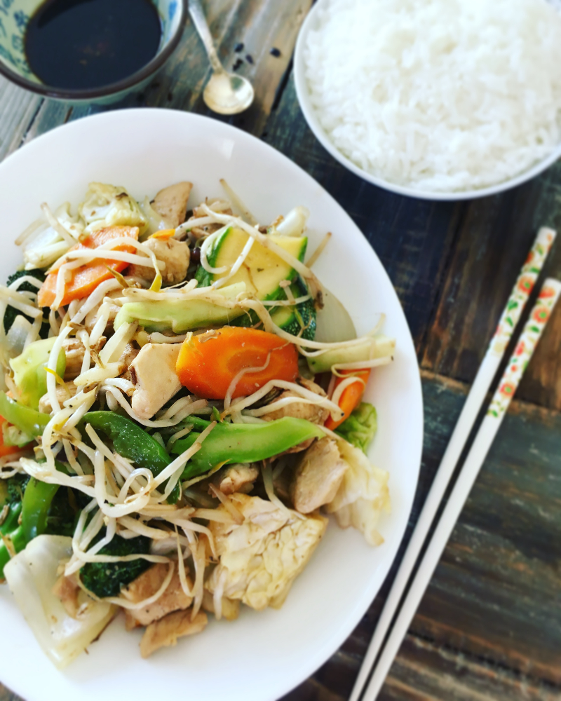 Chop Suey de pollo - Delirios de Cocina