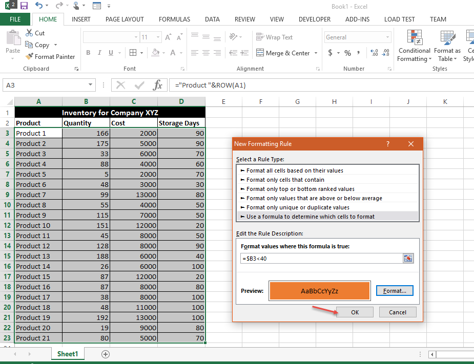 How To Set Conditional Formatting To Highlight An Entire Record Row ...