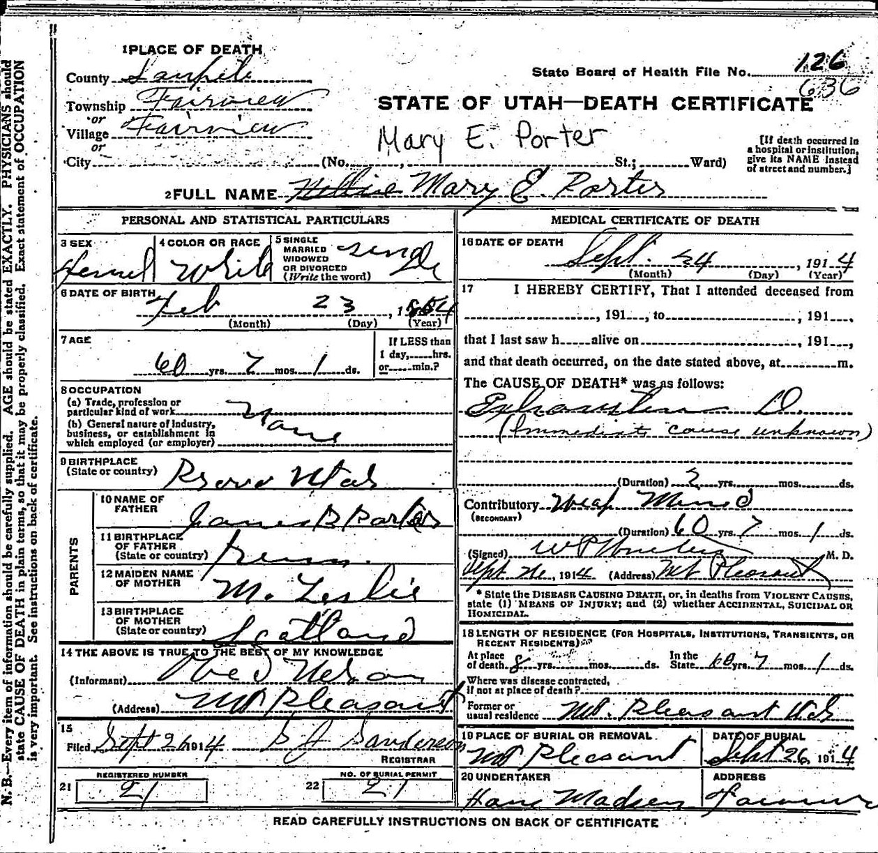 Leslie Nelson Family Tree: James Buchanan Porter 1805-1873