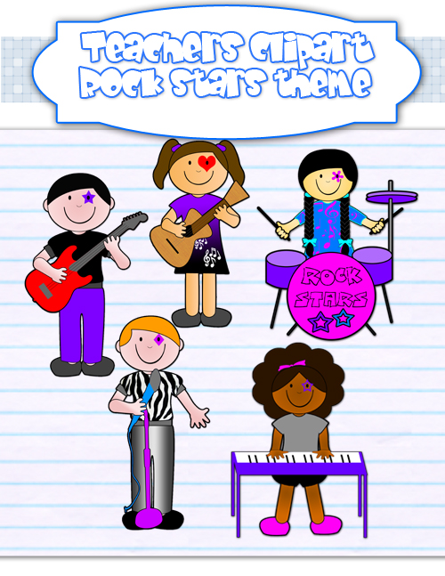 Teacher´s Clipart: Rock stars theme giveaway