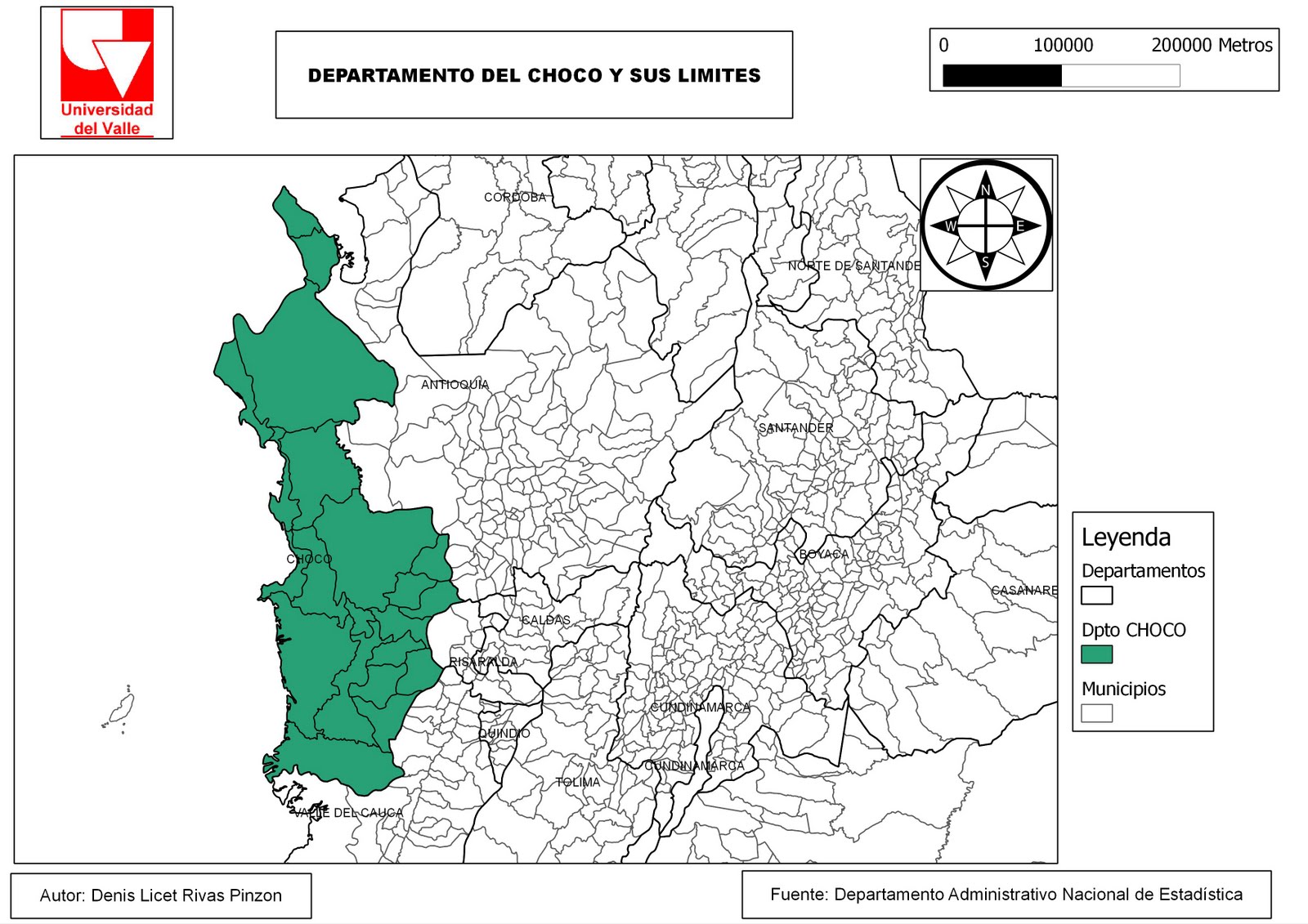 De-agragados IV: MAPAS CARTOGRAFICOS DE COLOMBIA Y DEL DPTO CHOCO