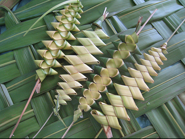 it's a heart heart season: Palm frond weaving - an Easter tradition
