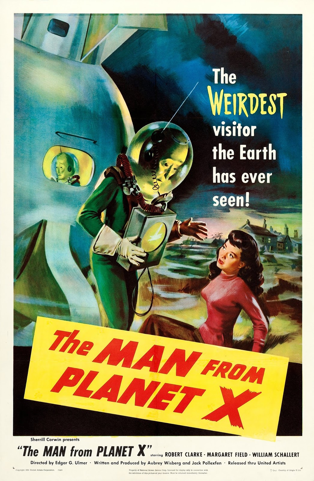 Vintage sci-fi movie posters