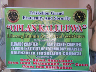 Tau Gamma Phi / Sigma : OPLAN KALULUWA BY VALENZUELA TRISKELIONS