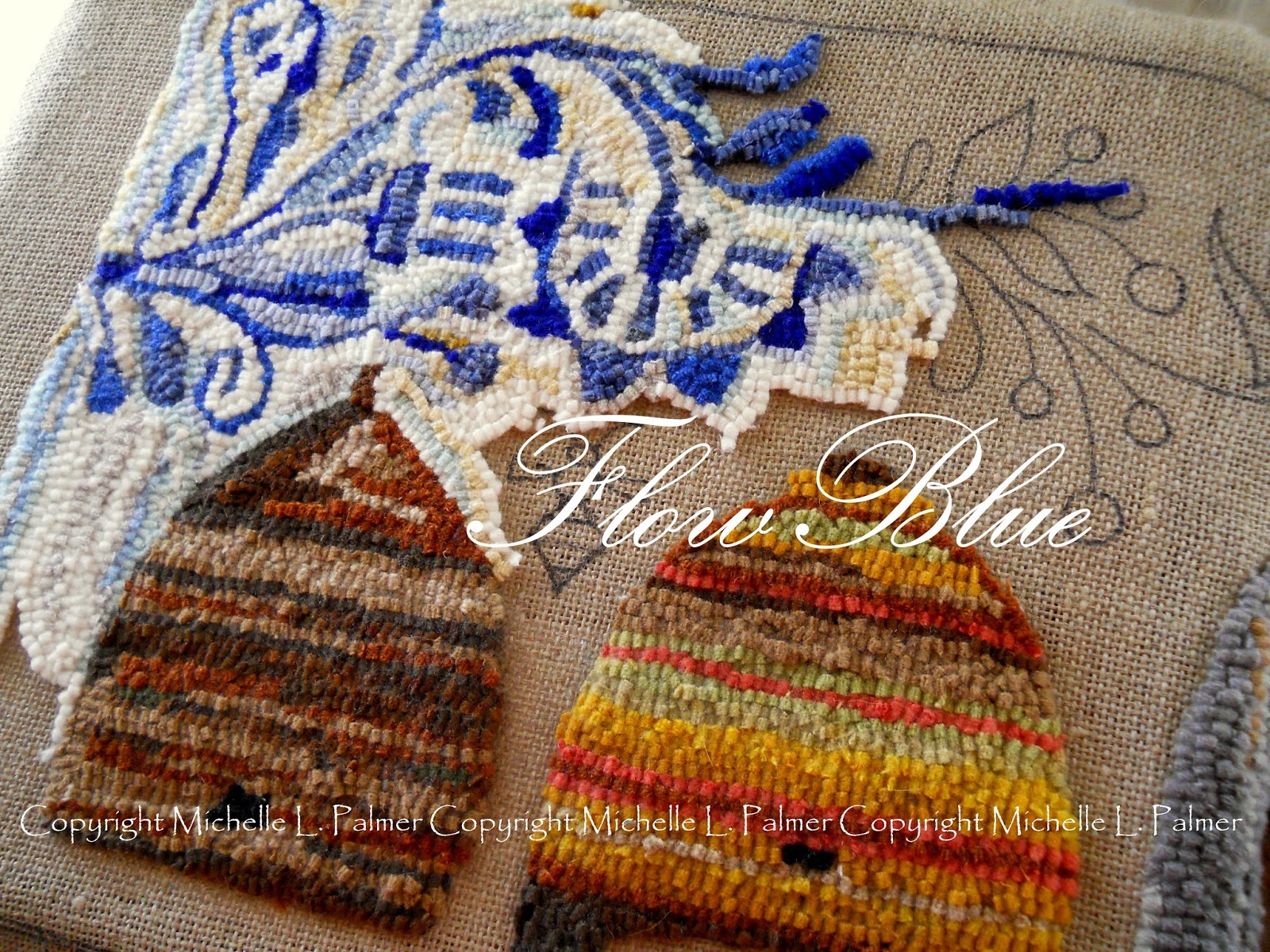 Michelle Palmer: Hooked rug progress~