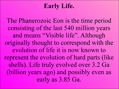 The Geology P.A.G.E.: Geology Fun Fact - Early Life