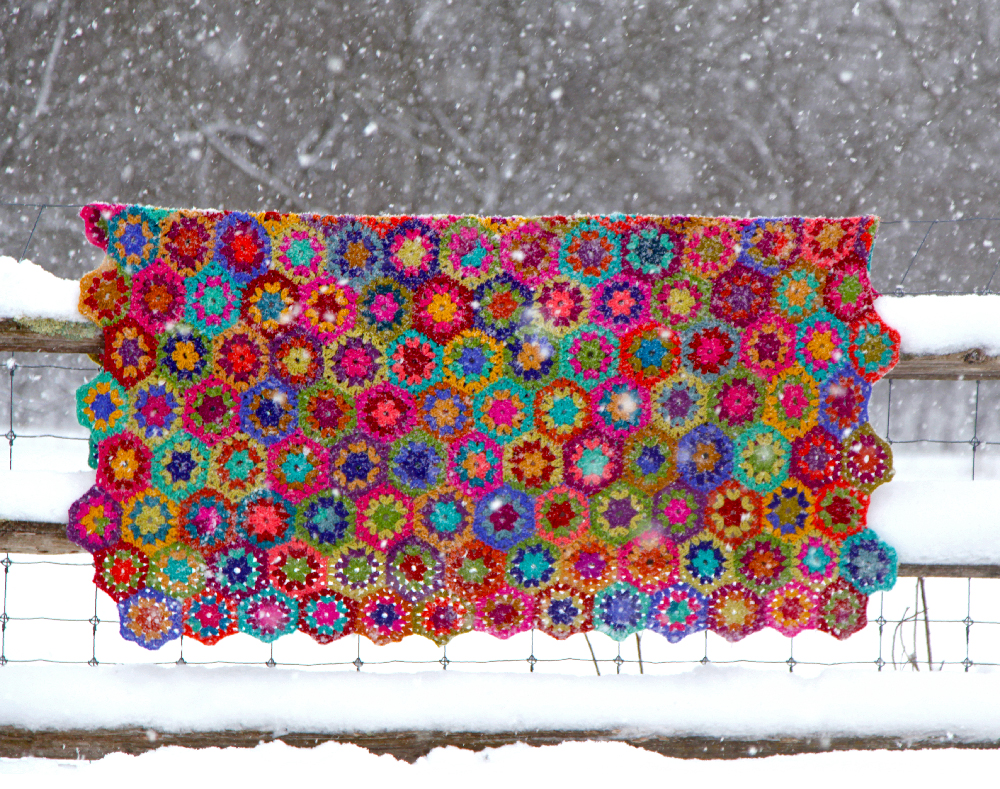Getting Stitched on the Farm: Scrappy Hexagon Crochet Afghan - The FREE ...