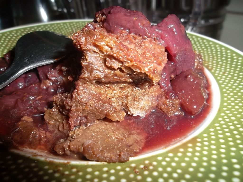 Live it well: Chocolate Bread Pudding with Fruit compote