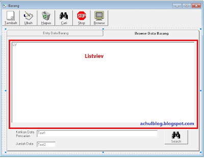 Achul Blog: Cara Menampilkan Database Pada Listview VB6