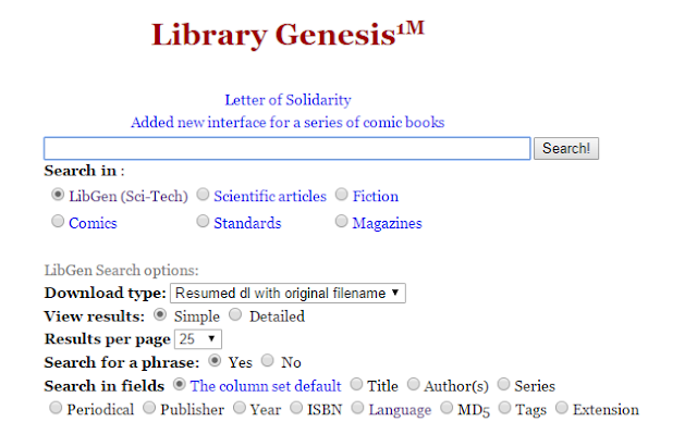 المكتبة الرقمية الرائعة Library Genesis + كيفية التحميل منها