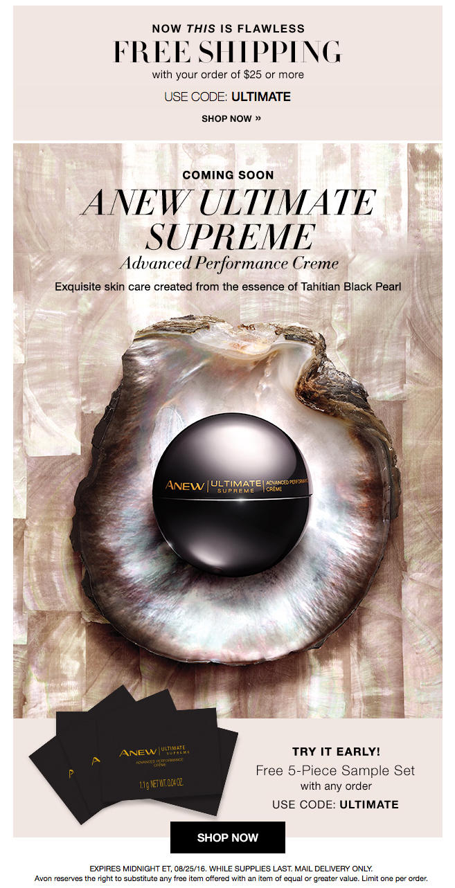 FREE Avon Anew Samples & FREE Shipping!