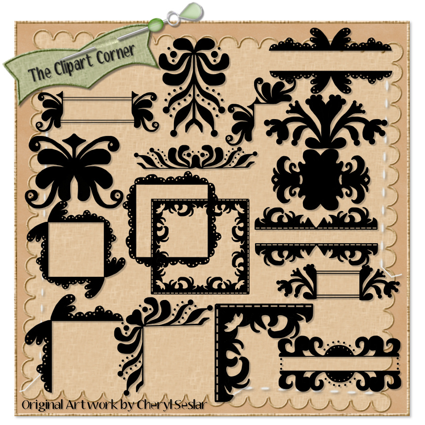 The Clipart Corner: Fancy Corners and Borders Two
