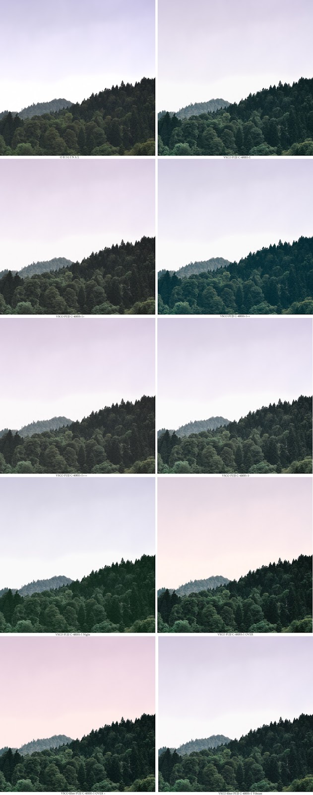 Cool Photoshop Tutorials: VSCO FUJI FILTERS SET