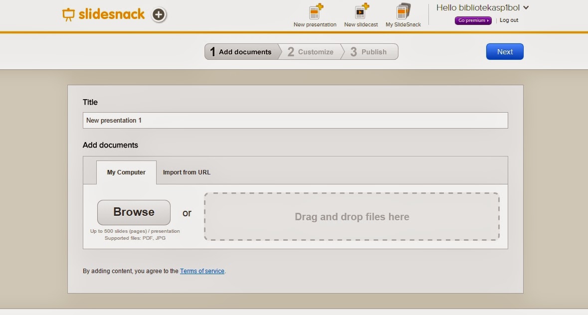 Narzędzia i aplikacje internetowe: SlideSnack
