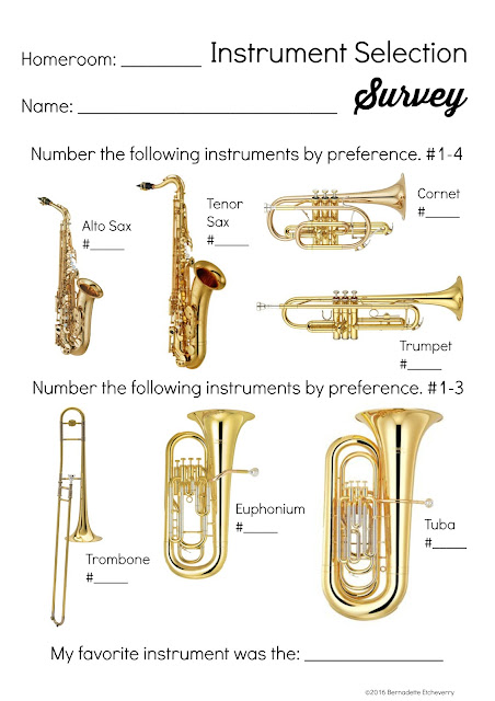 How to Choose the Right Instrument in Beginning Band - Bernadette ...