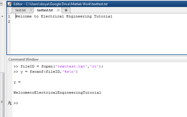 Electrical Engineering Tutorial ~ Working With Files In Matlab Part 2