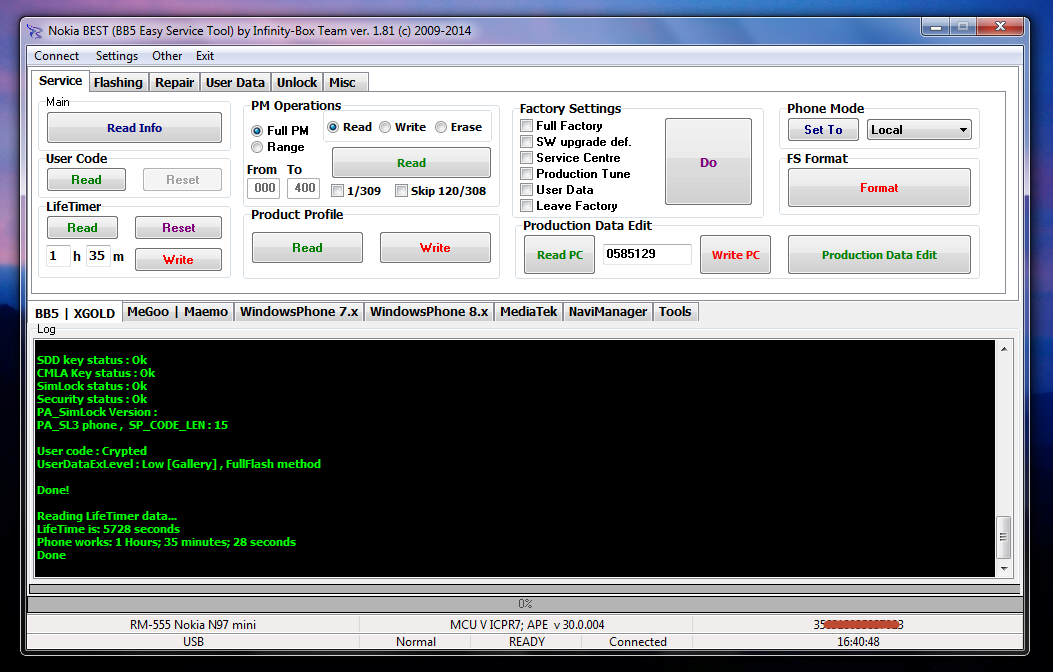 SHATI TELECOM : Nokia BB5 Infinity Best crack tool v2.01