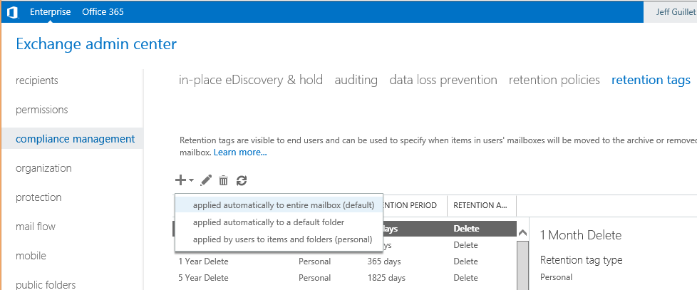 How to Create Dynamically Adjusting Exchange Retention Policies | The ...