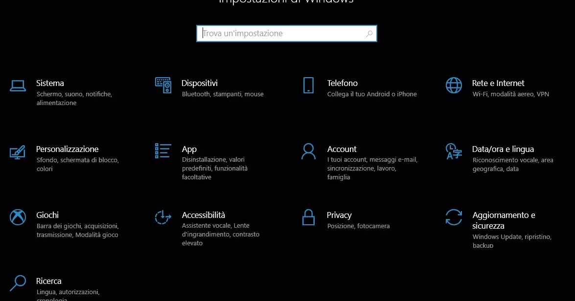 Guida a Impostazioni di Windows 10 - Navigaweb.net