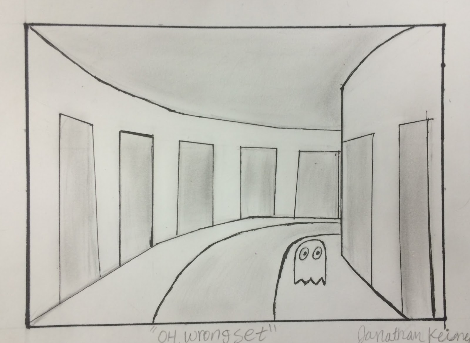 Project ART-A-DAY: Lesson: Linear Perspective MONSTER ROOMS!