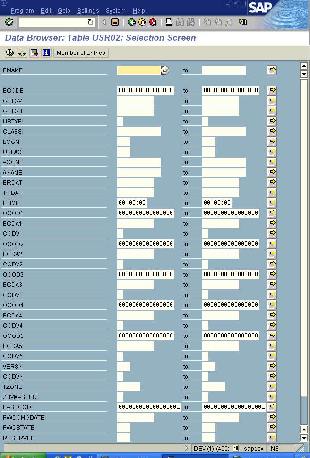 SAP Basis For Beginner: How to list user logon data with SE16