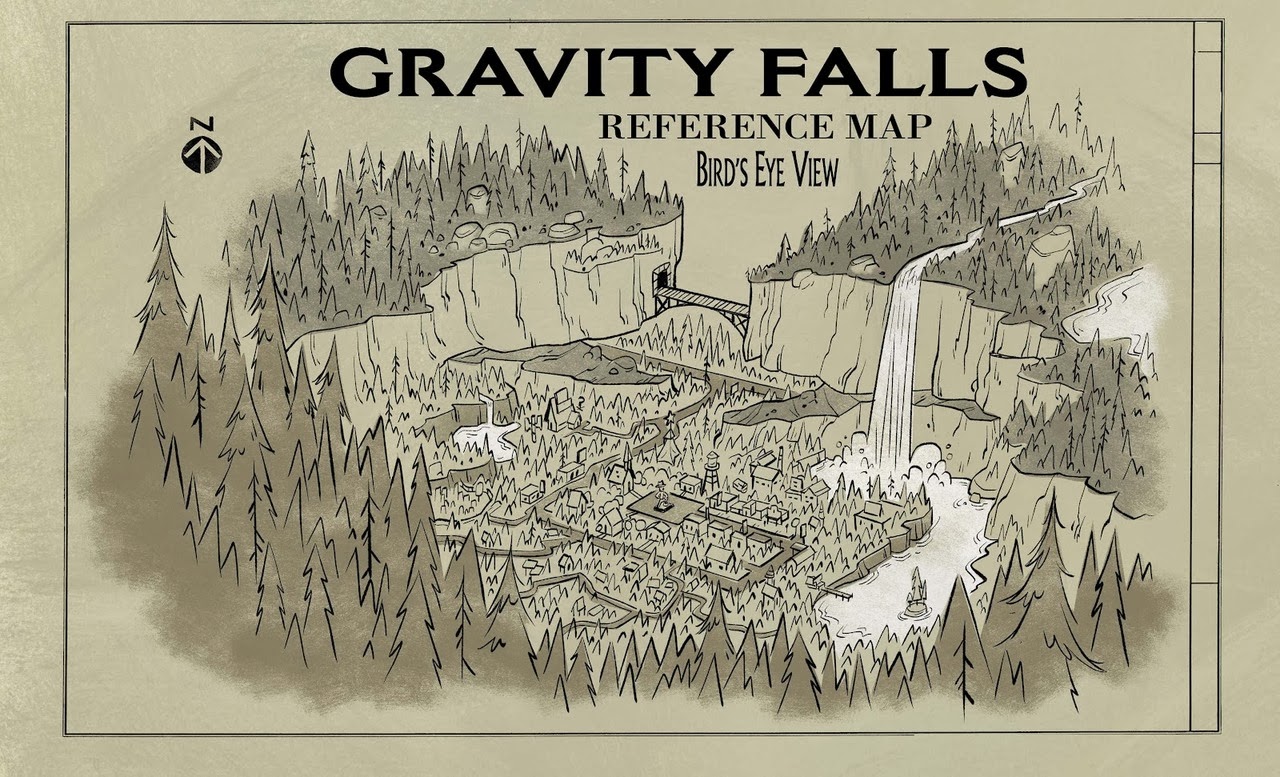 szpilki w śniegu: Gravity Falls wita - przewodnik po Wodogrzmotach