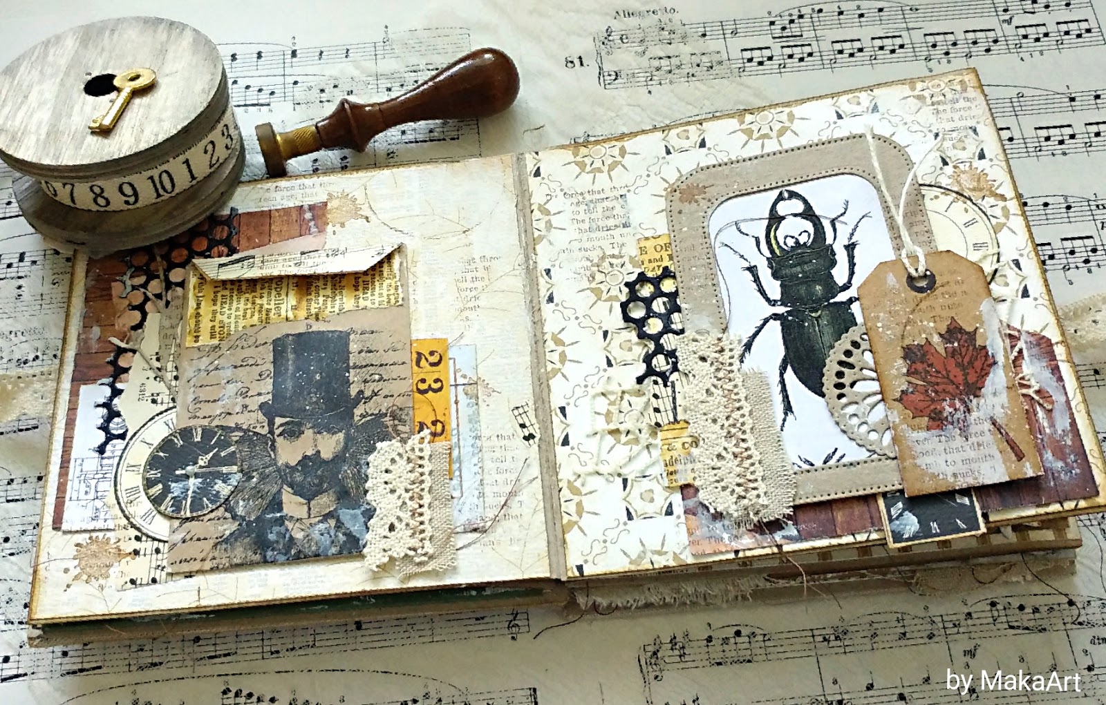 My journey through the mixed media world...: Junk Journal Book "Nature ...