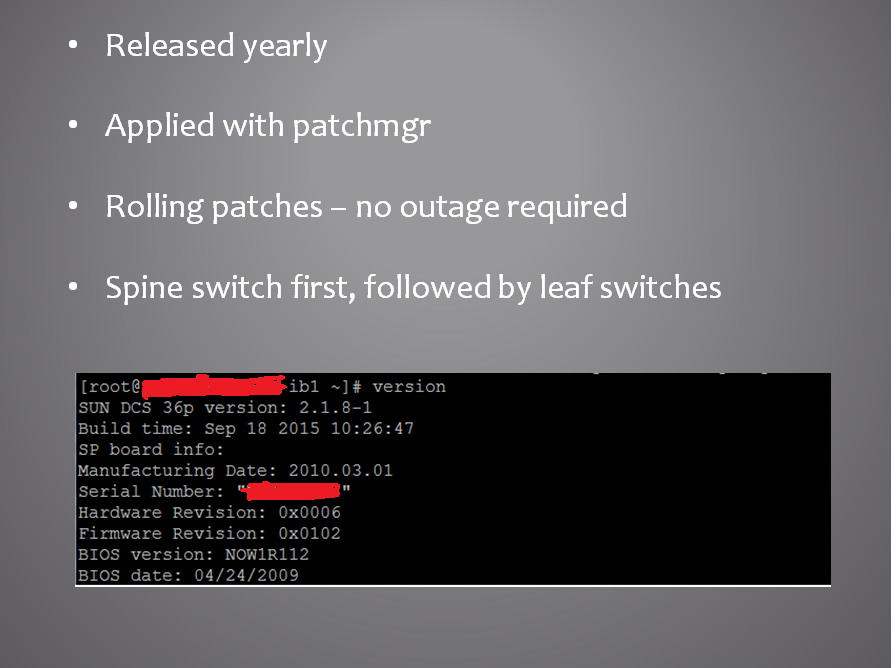 ORACLE DATABASE: Exadata Patching - Patching Strategy - Storage Server Patches - Database Server ...