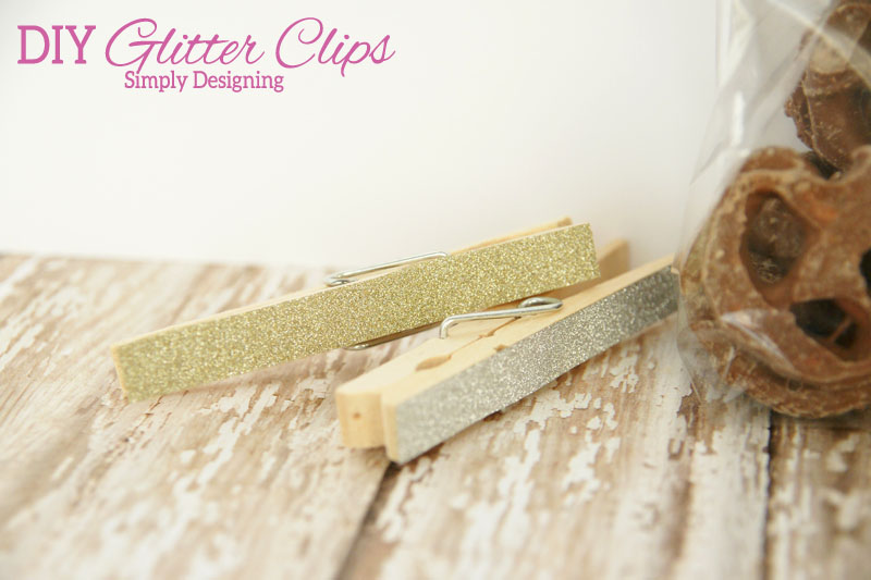 Glitter DIY Chip Clips | Simply Designing with Ashley