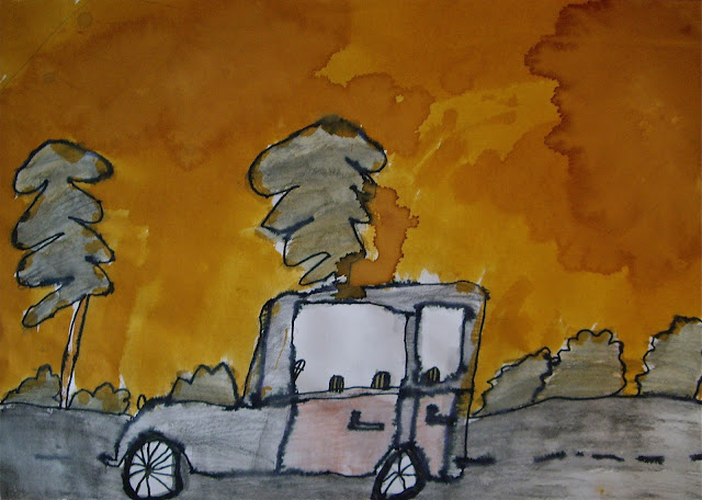 Use Your Coloured Pencils: Vintage Car Drawings