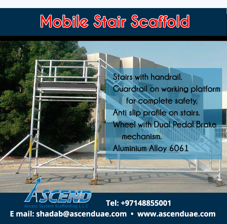 Welcome to Ascend Access System Scaffolding L.L.C: Mobile Stair Scaffold