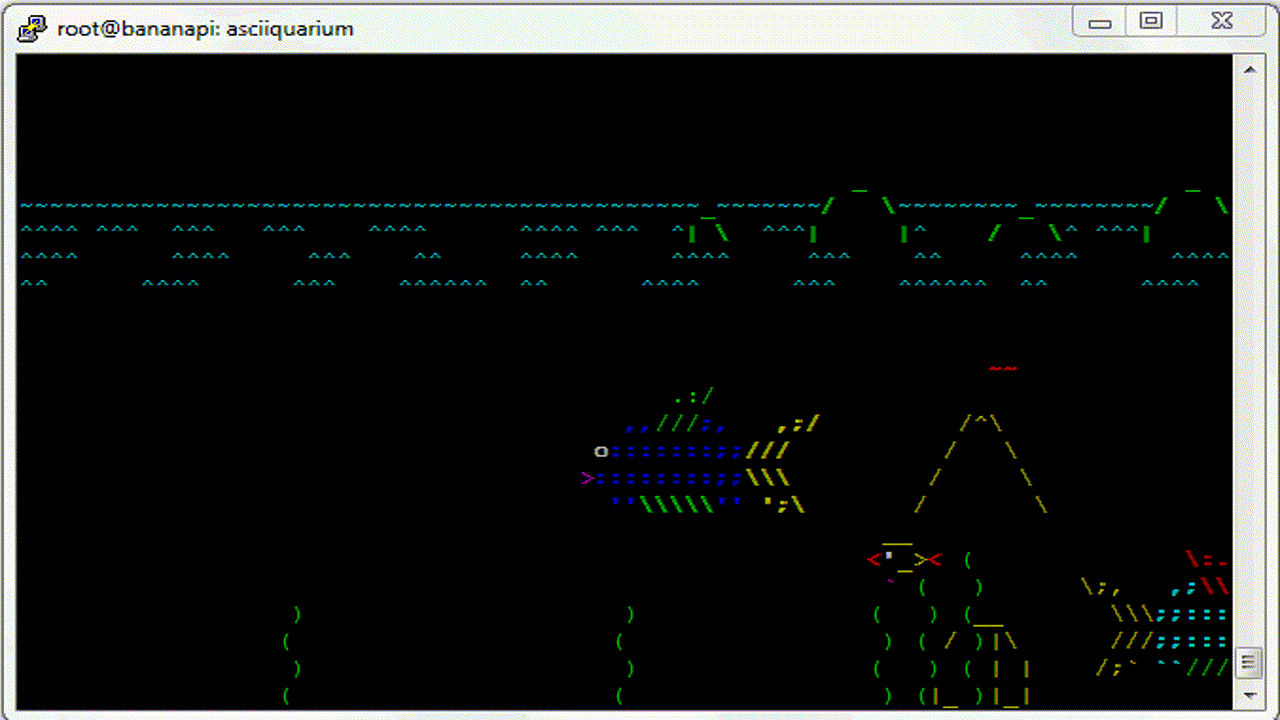 ASCII Art Animation for Banana Pi Terminal - An Aquarium Animated ...