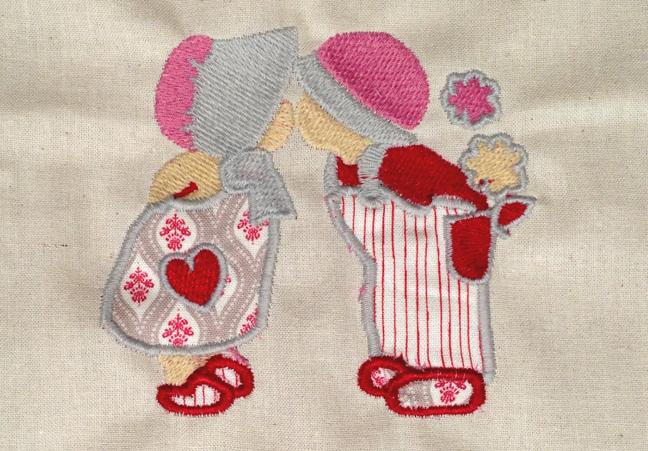 Patchwork Passion: Motif broderie machine "Sunbonnet" en appliqué