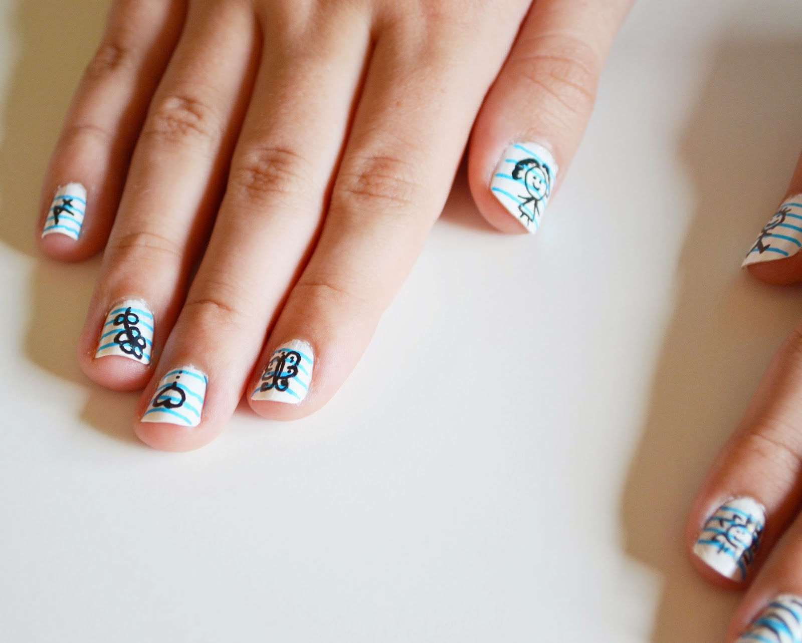 Sunny by Design: Notebook Doodle Nail Art Tutorial