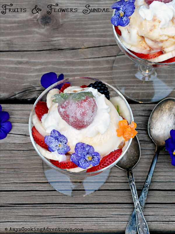 Fruits & Flowers Ice Cream Sundae
