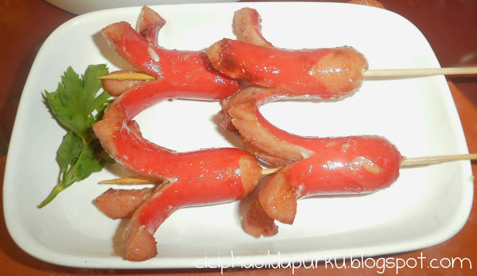 CICIP HASIL DAPURKU: SATE SOSIS TUMIS MAYONAISE