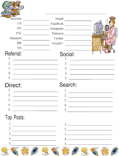 DIY Party Mom: Printable Blogger Analytics Monthly Tracking Sheet