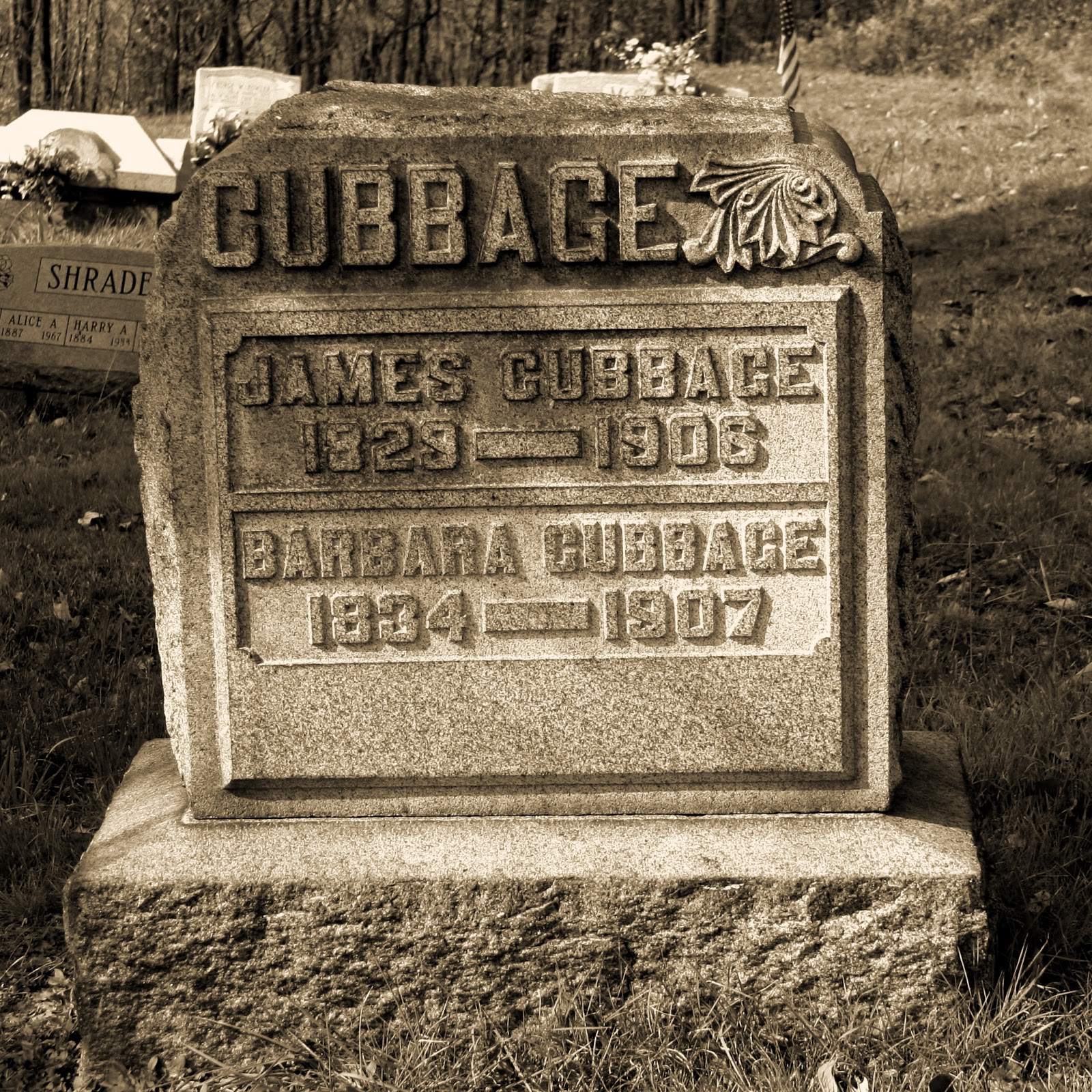 Cubbage Genealogy: Tombstone Tuesday - James and Barbara Cubbage